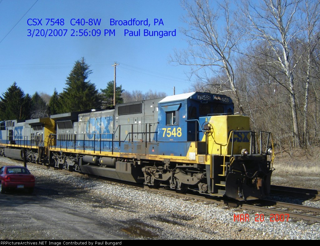CSX 7548 C40-8W March 20, 2007